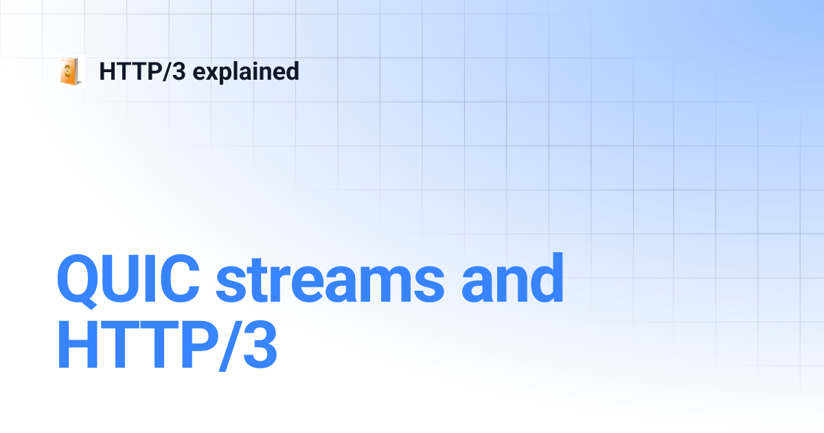 QUIC streams and HTTP/3 | HTTP/3 explained